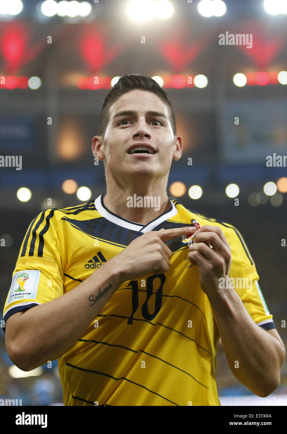 Rio De Janeiro, Brazil. 28th June, 2014. Colombia's James Rodriguez ...