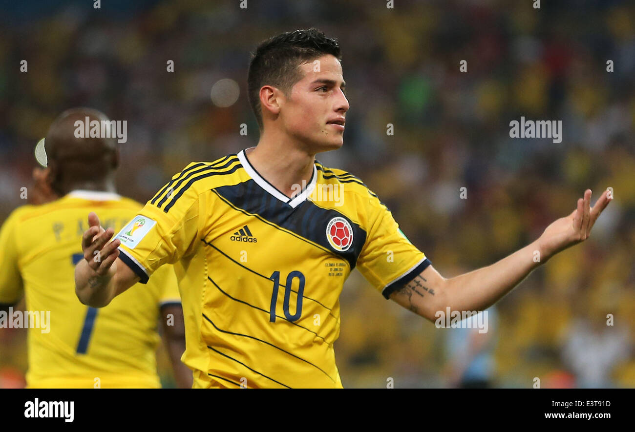 Rio De Janeiro, Brazil. 28th June, 2014. Colombia's James Rodriguez ...