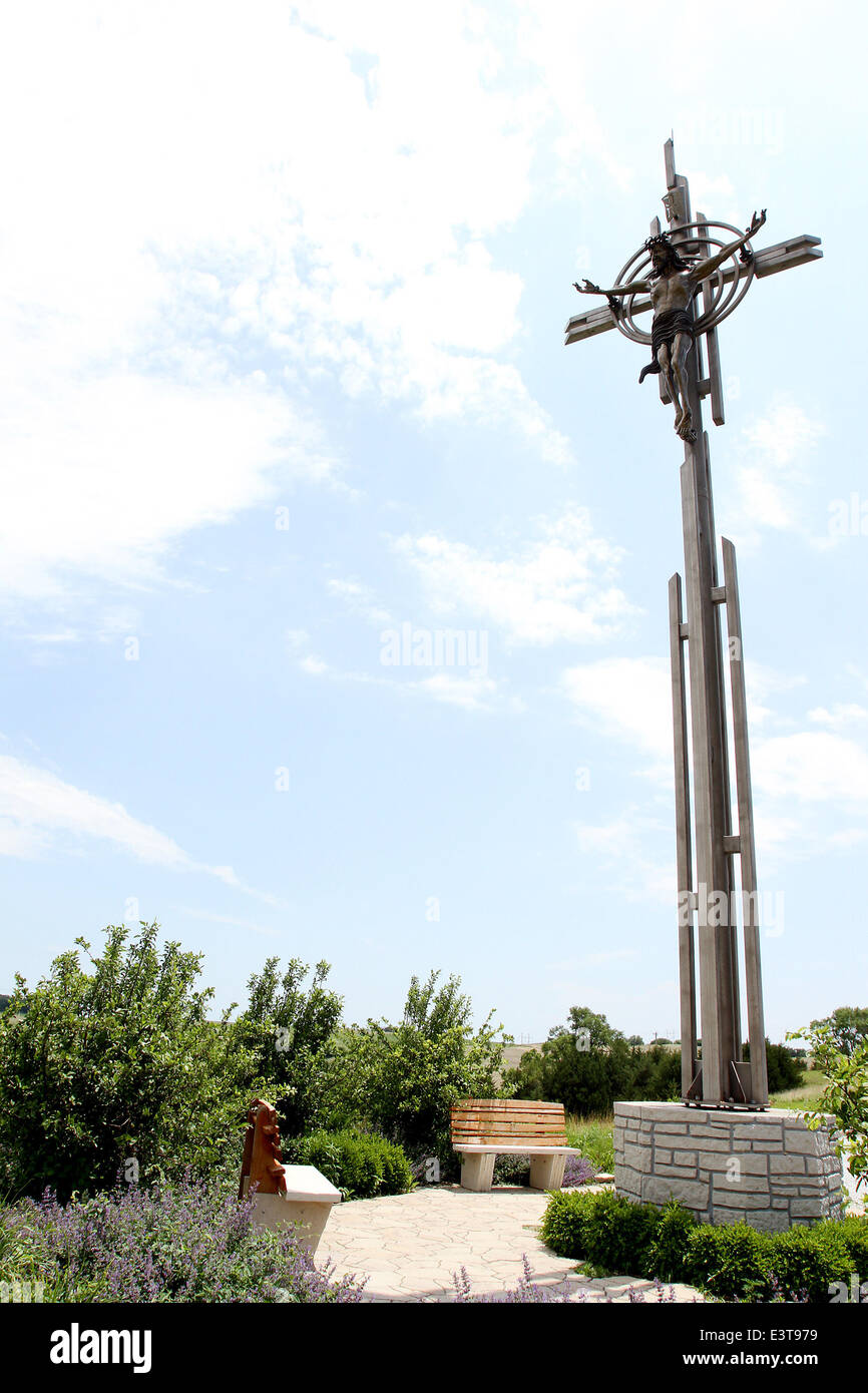 Gretna, NEBRASKA, USA. 3rd June, 2014. The Cross at The Holy Family ...