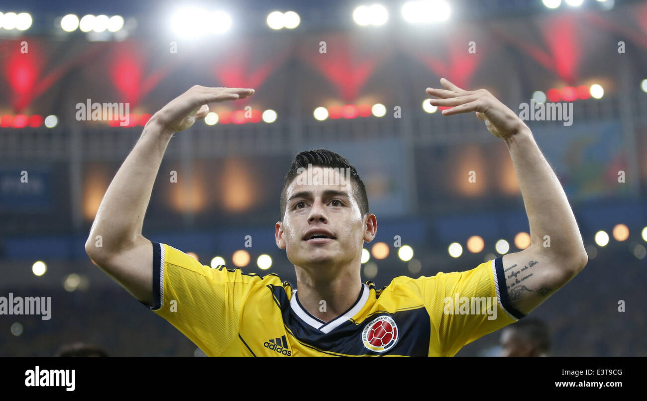 Rio De Janeiro, Brazil. 28th June, 2014. Colombia's James Rodriguez ...