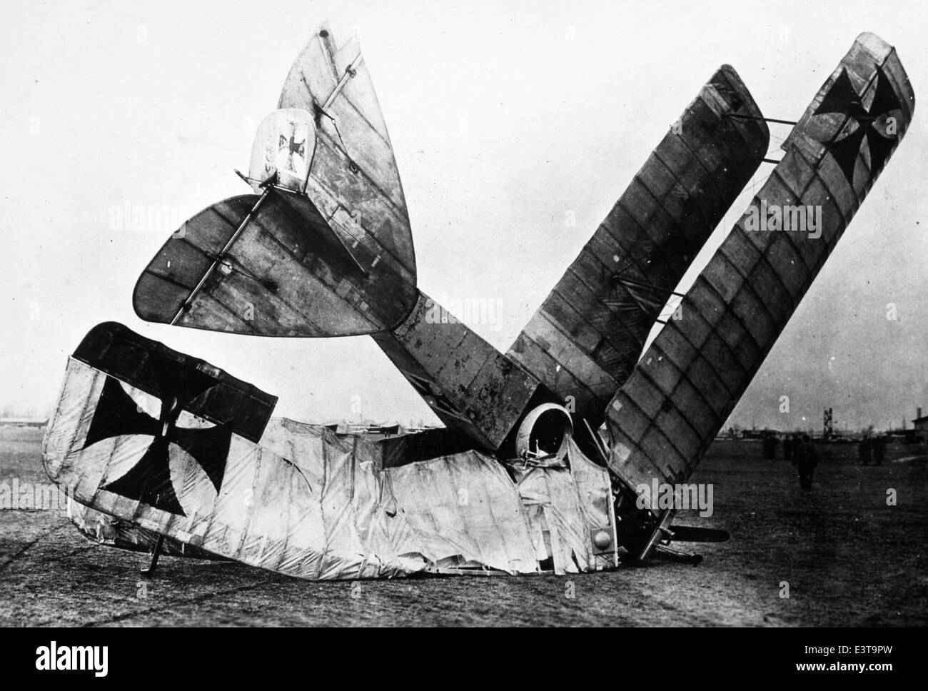This photo from Lou Larson's collection depicts a German biplane of the ...