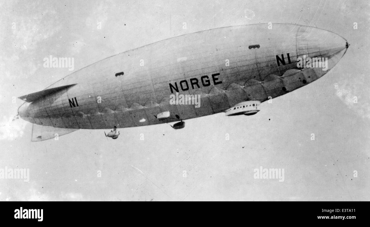 The Norge Airship, a semi-rigid dirigible, made significant ...