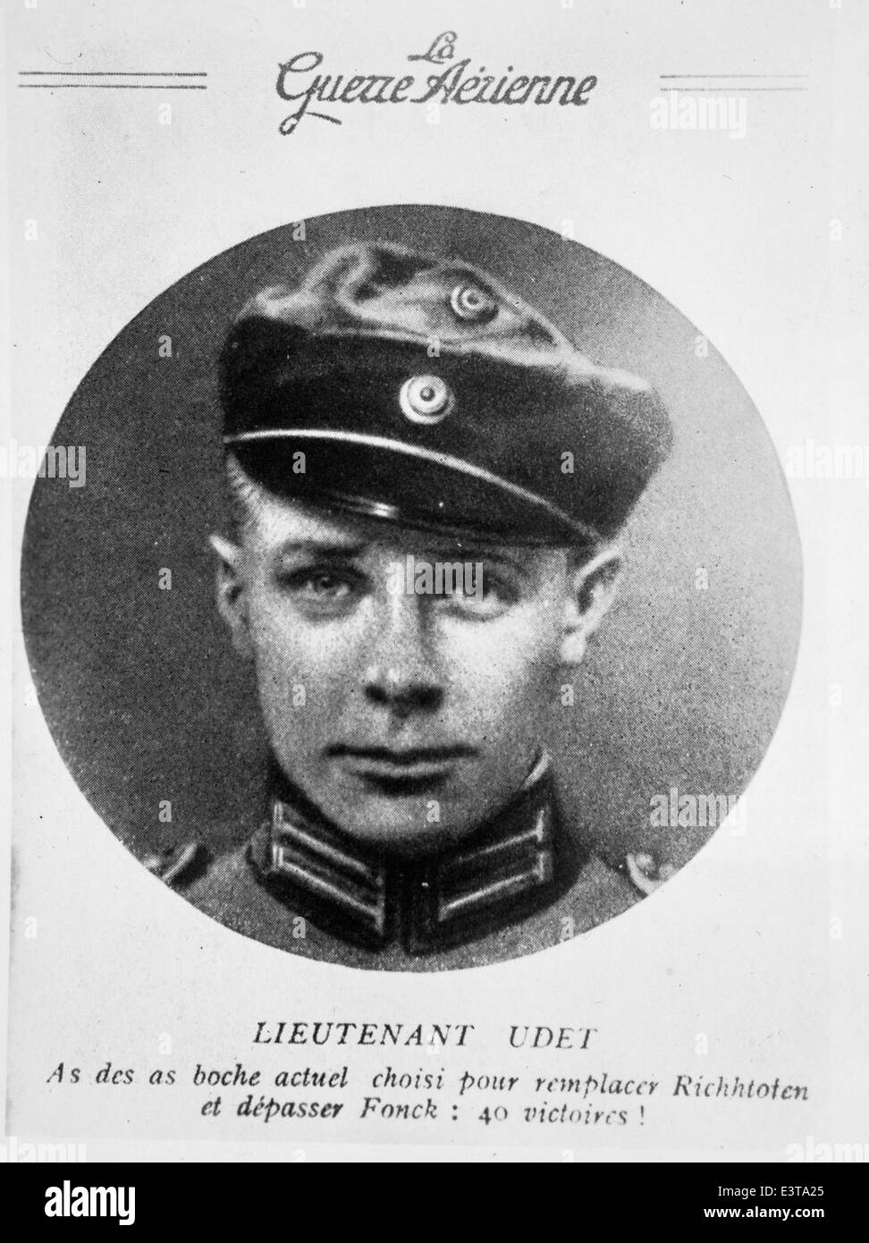 Ernst Udet was a prominent German fighter ace during World War I ...