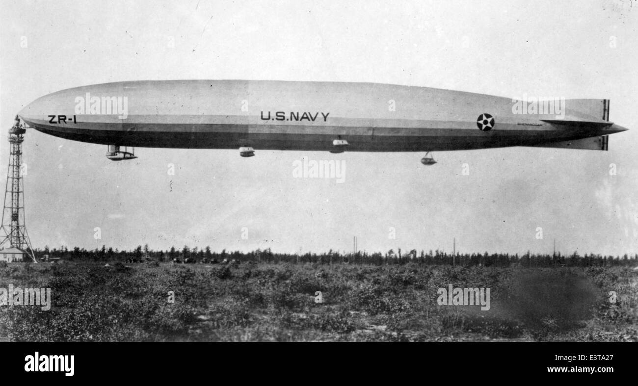 The USS Shenandoah (ZR-1) was a U.S. Navy airship, the first rigid ...