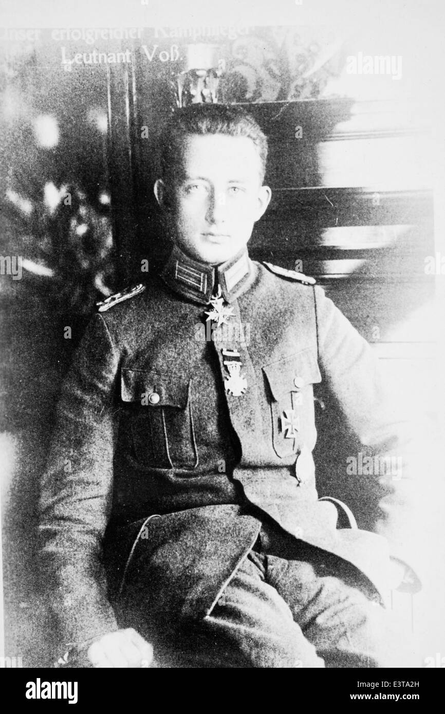 Werner Voss, a German fighter ace of World War I, is remembered for his ...