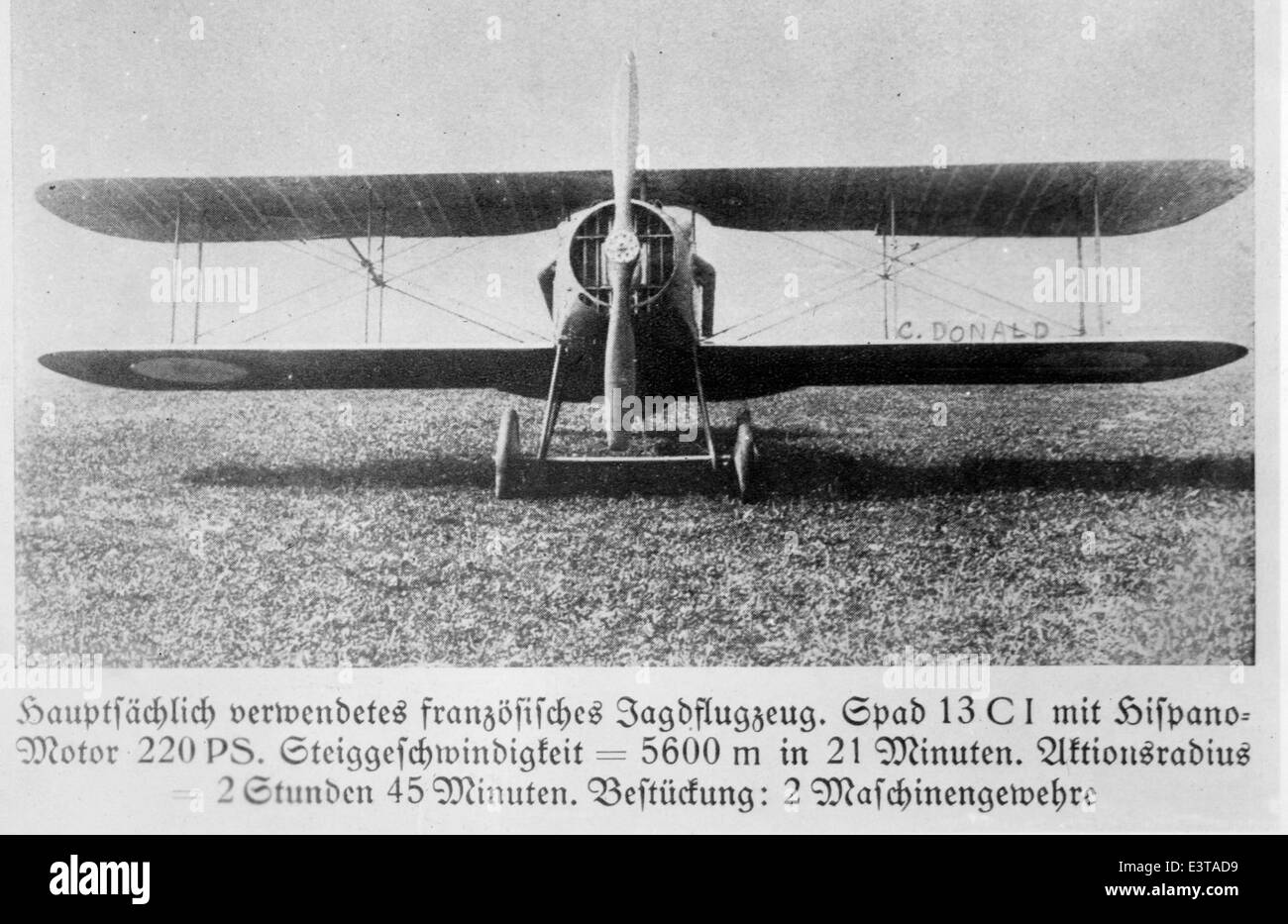 The Larson Collection photo features the SPAD XIII, a French biplane ...