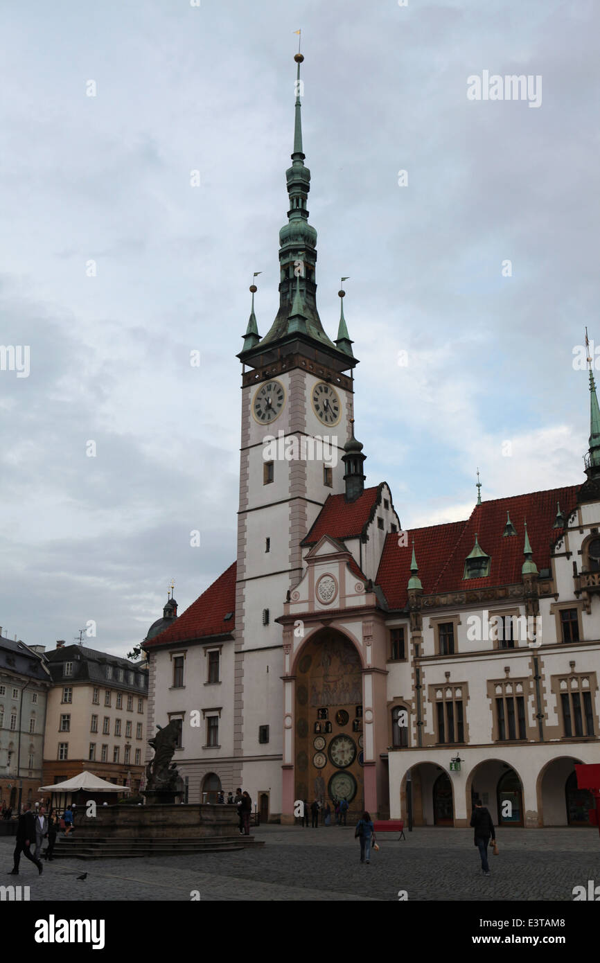 Olomouc City Hall with the Astronomical clock in Olomouc, Czech ...