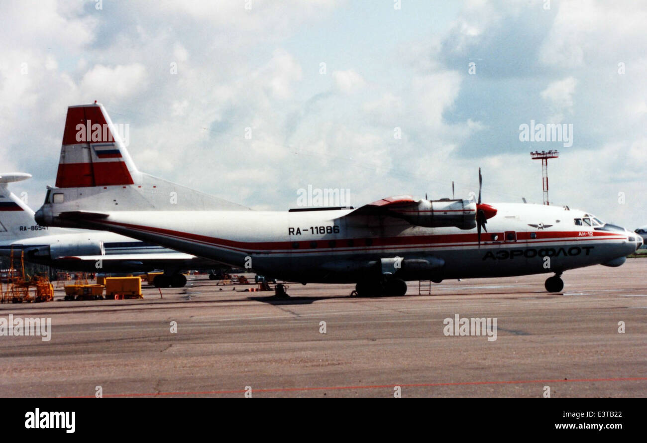 The Antonov AN-12, commonly known as the 'Cub,' is a Soviet-designed ...