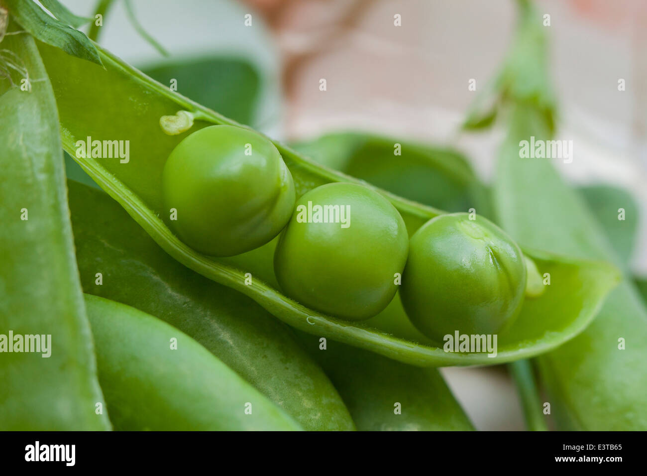 Peas in pod Stock Photo - Alamy