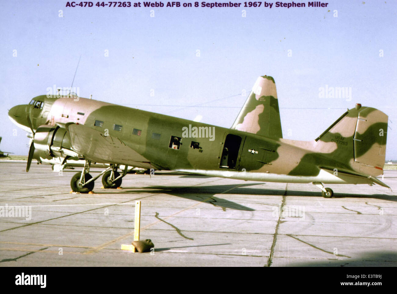 This image shows the Douglas AC-47D, with tail number 44-77263, during ...