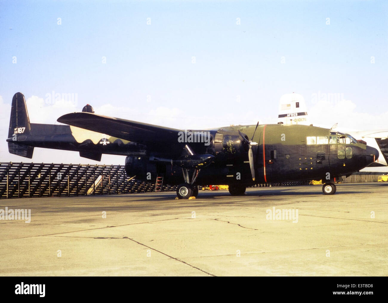 The Fairchild AC-119K, serial number 53-3187, is shown here at ...