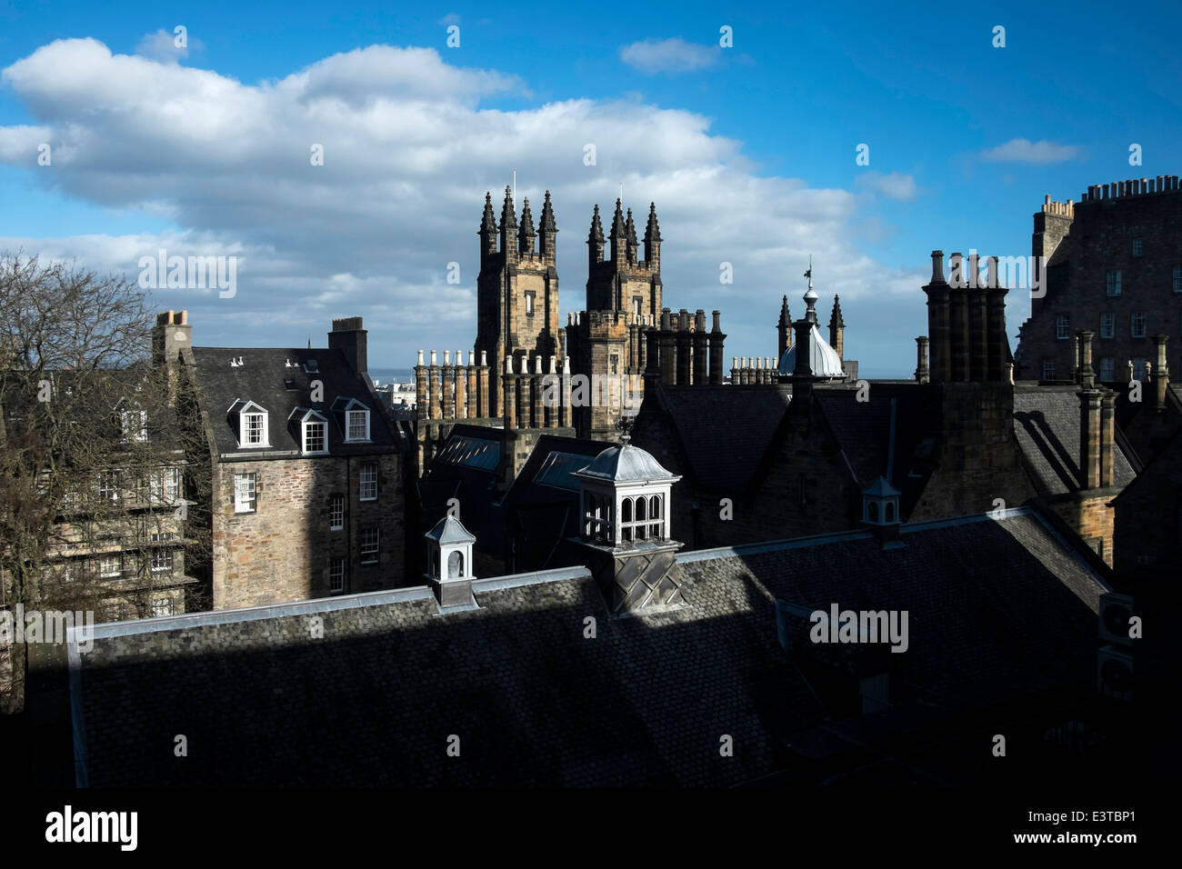 Edinburgh's city view from above Stock Photo - Alamy