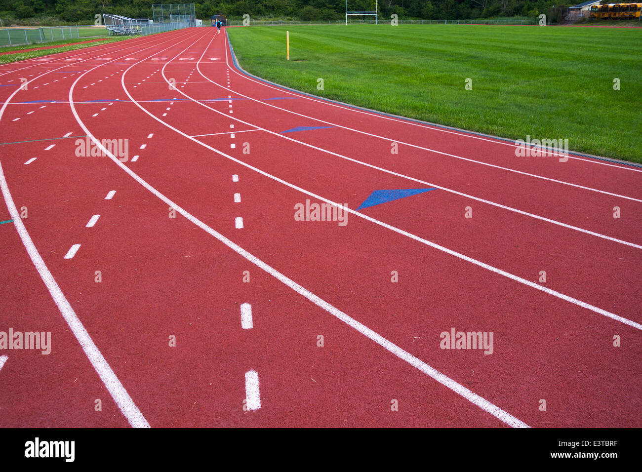 Markings and arrows on a running track, Pittsburgh, Pennsylvania Stock ...