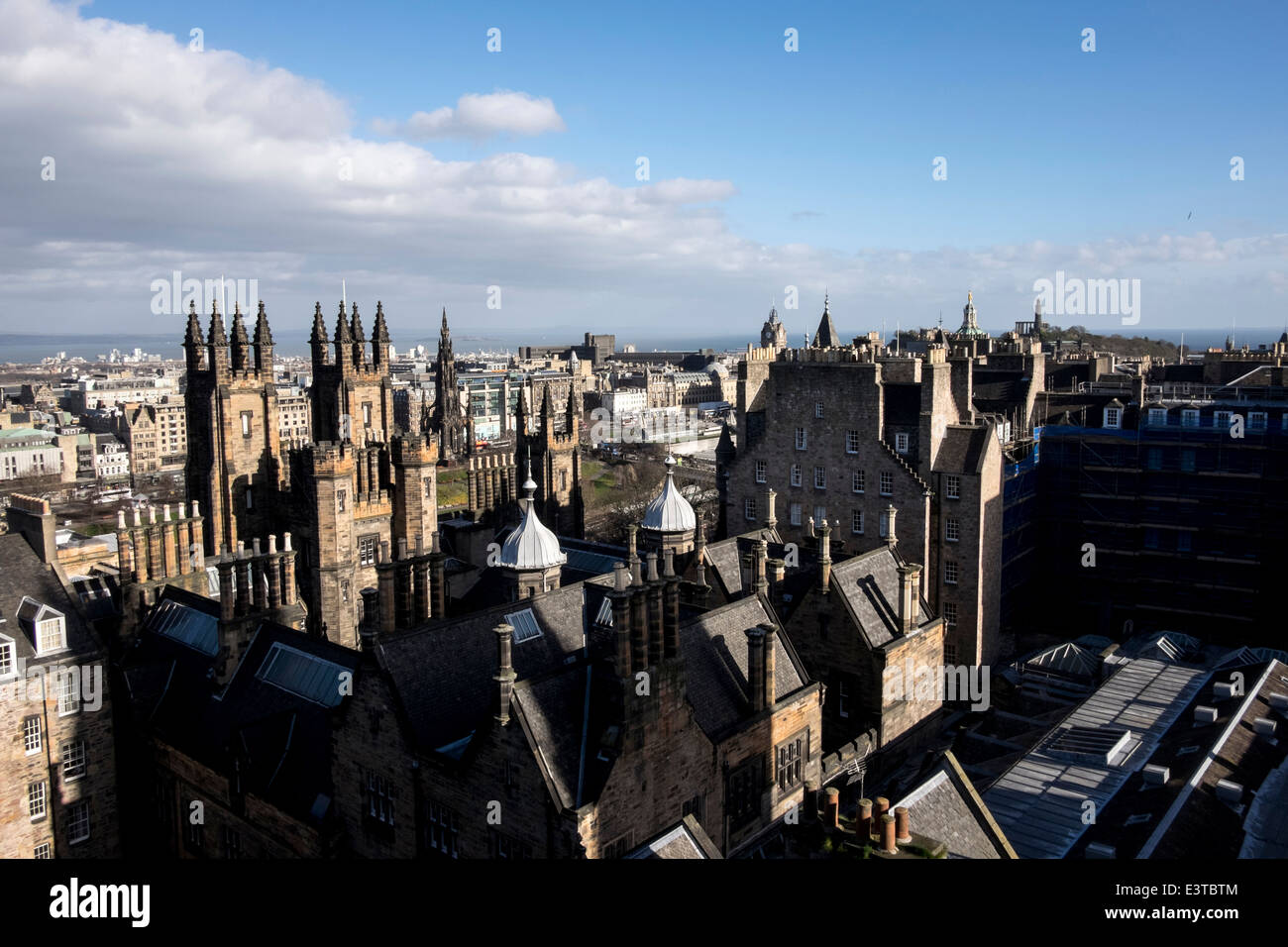 Edinburgh's city view from above Stock Photo - Alamy