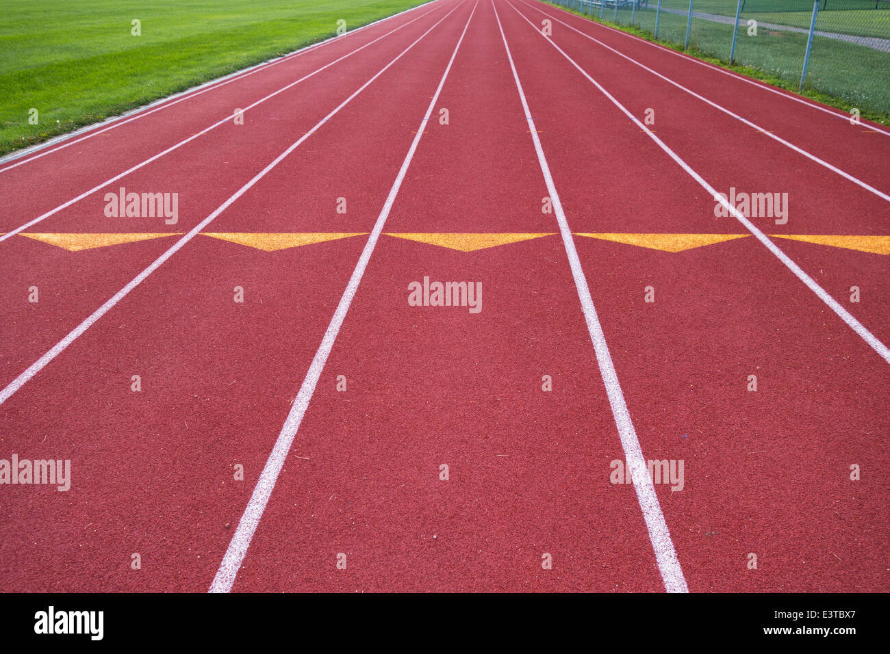 Markings and arrows on a running track, Pittsburgh, Pennsylvania Stock ...
