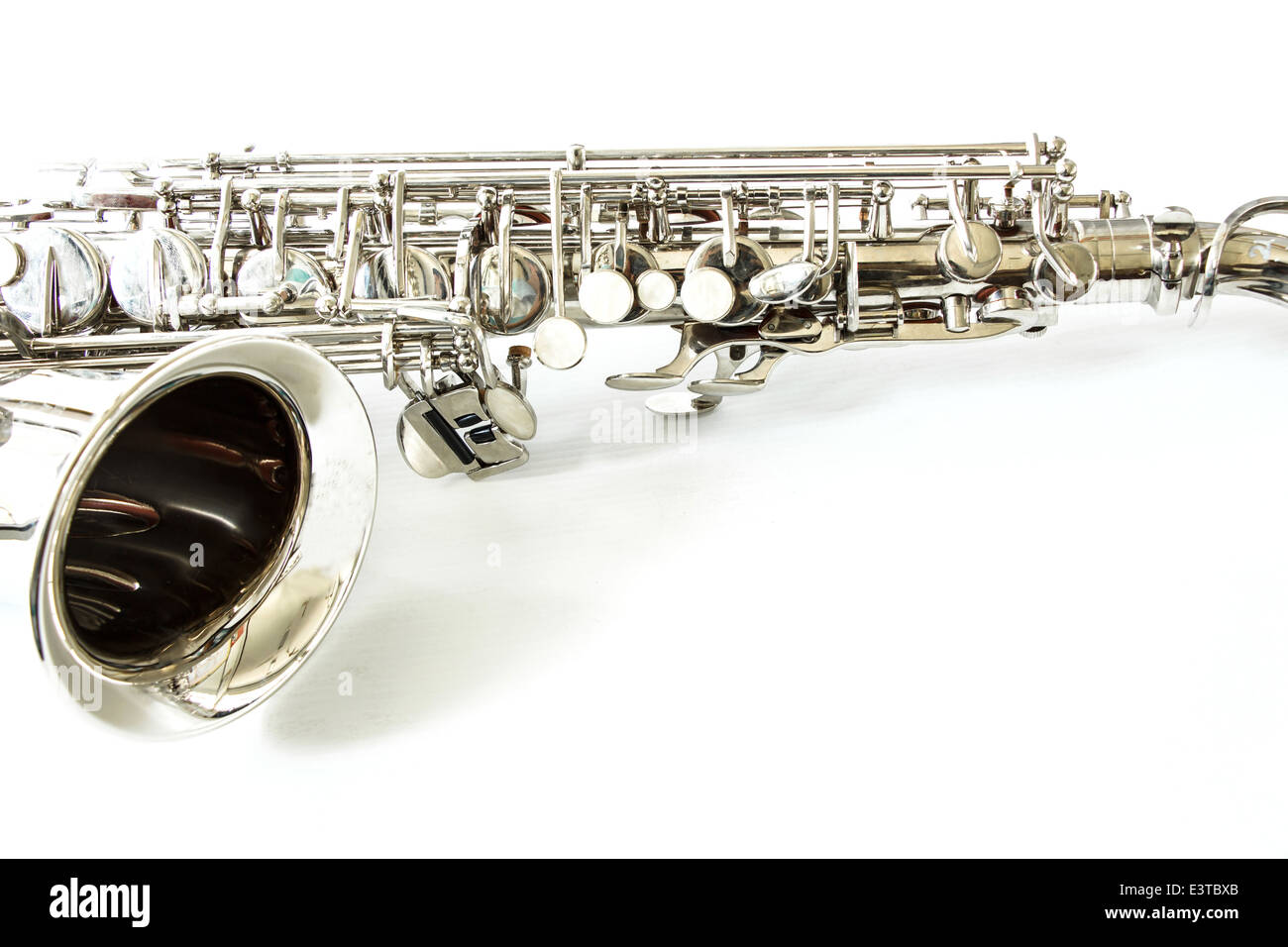 Saxophone isolated on white background Stock Photo - Alamy