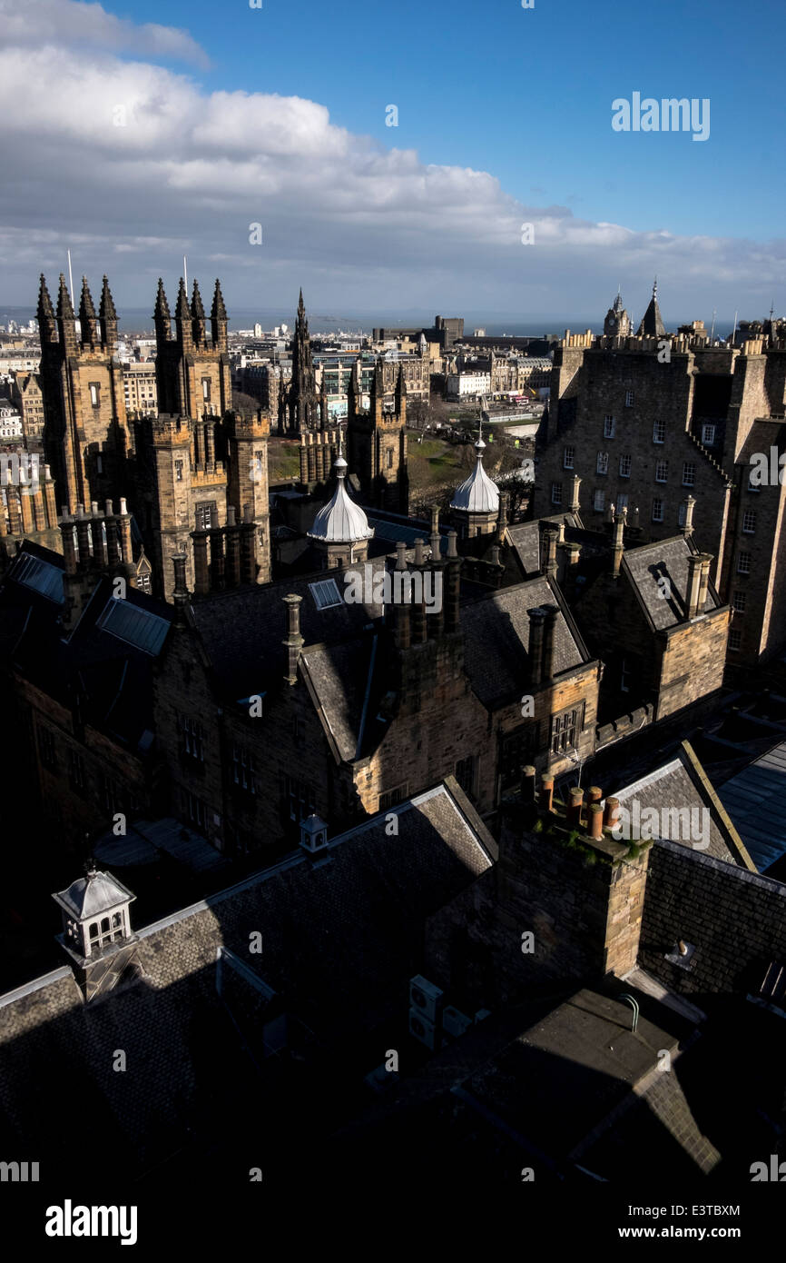 Edinburgh's city view from above Stock Photo - Alamy