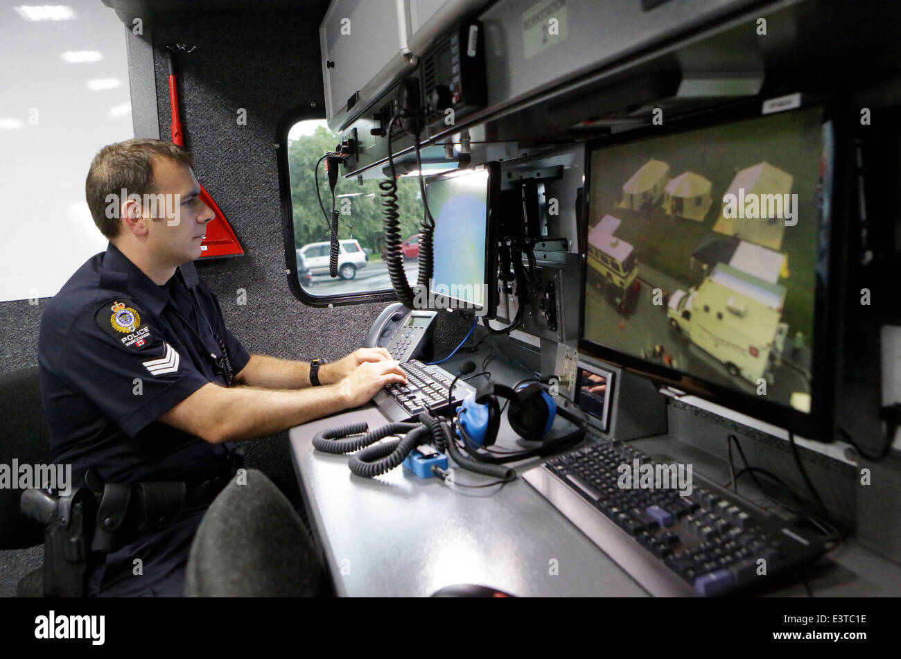 Vancouver, Canada. 28th June, 2014. A lcoal Vancouver policeman ...