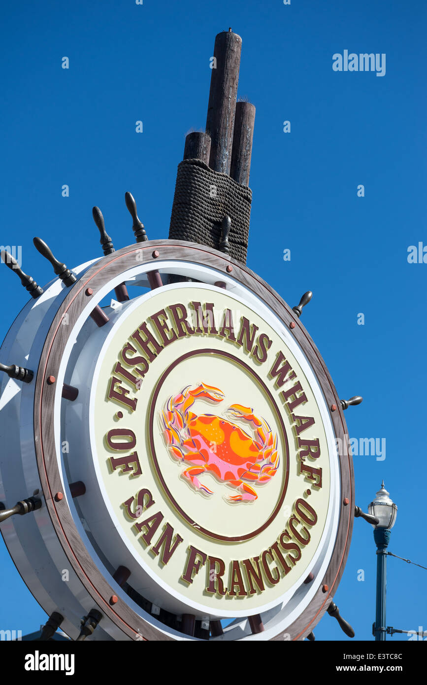 Fishermans Wharf sign Stock Photo - Alamy