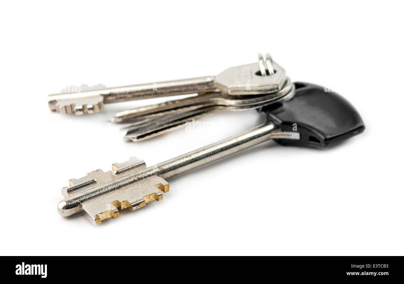 bunch of keys isolated on white Stock Photo - Alamy