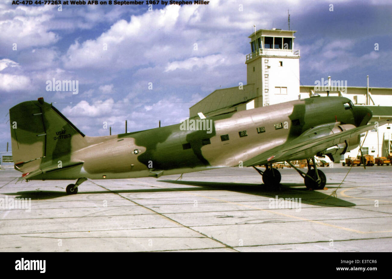 This photograph shows the Douglas AC-47D, a military aircraft used for ...