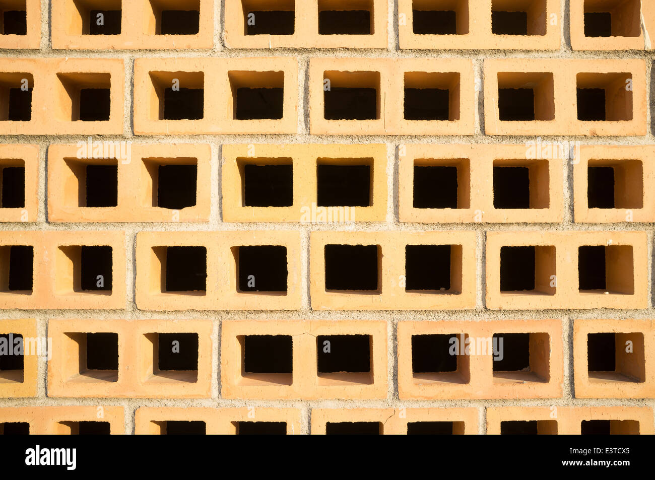 Full frame take of an unfinished wall made with concrete blocks Stock ...