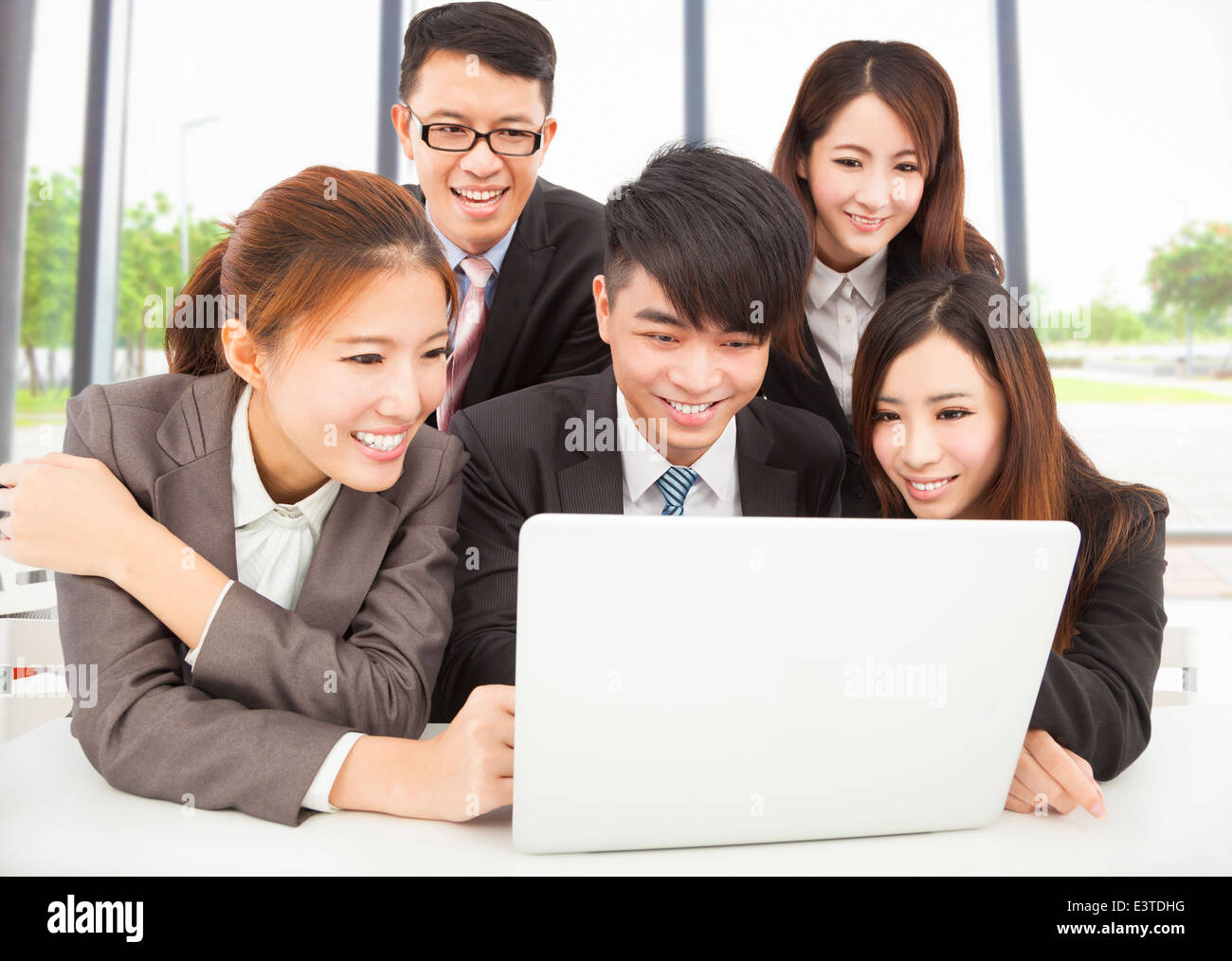 professional asian business team working in office Stock Photo - Alamy