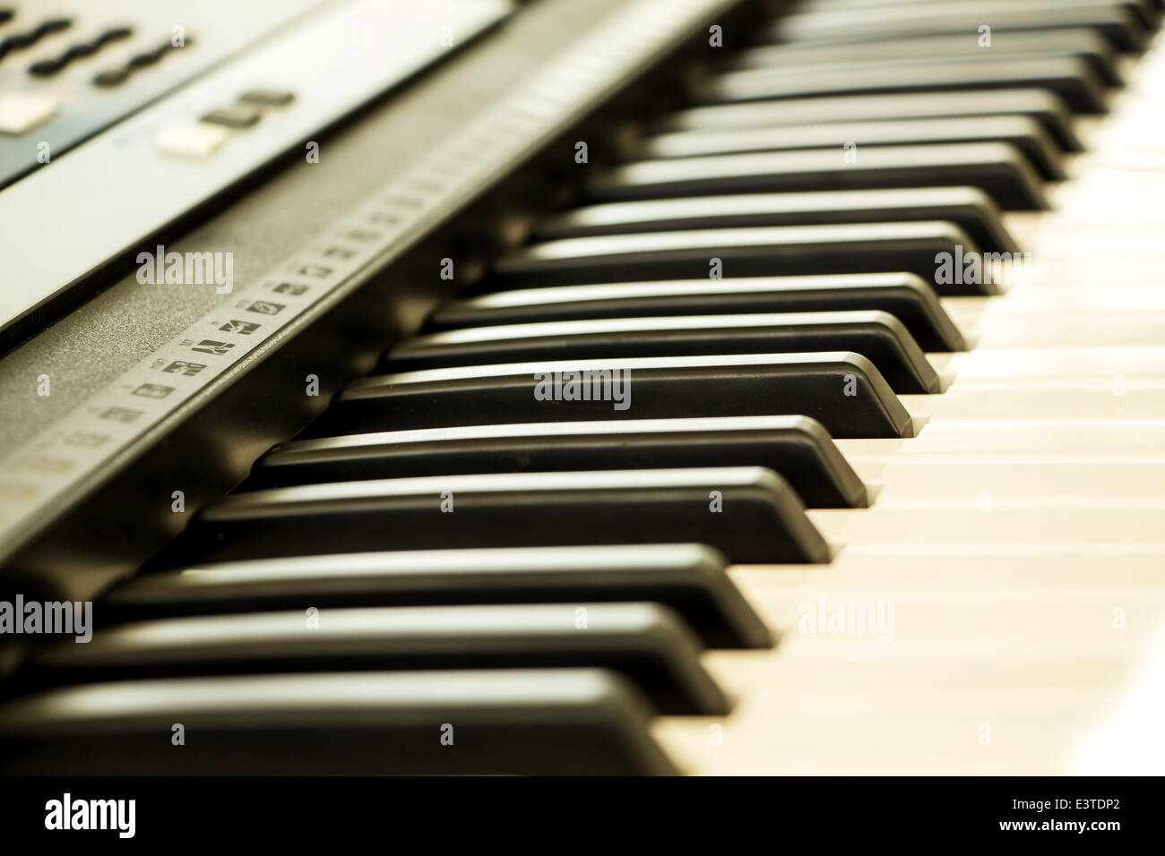 piano keys closeup monochrome Stock Photo - Alamy