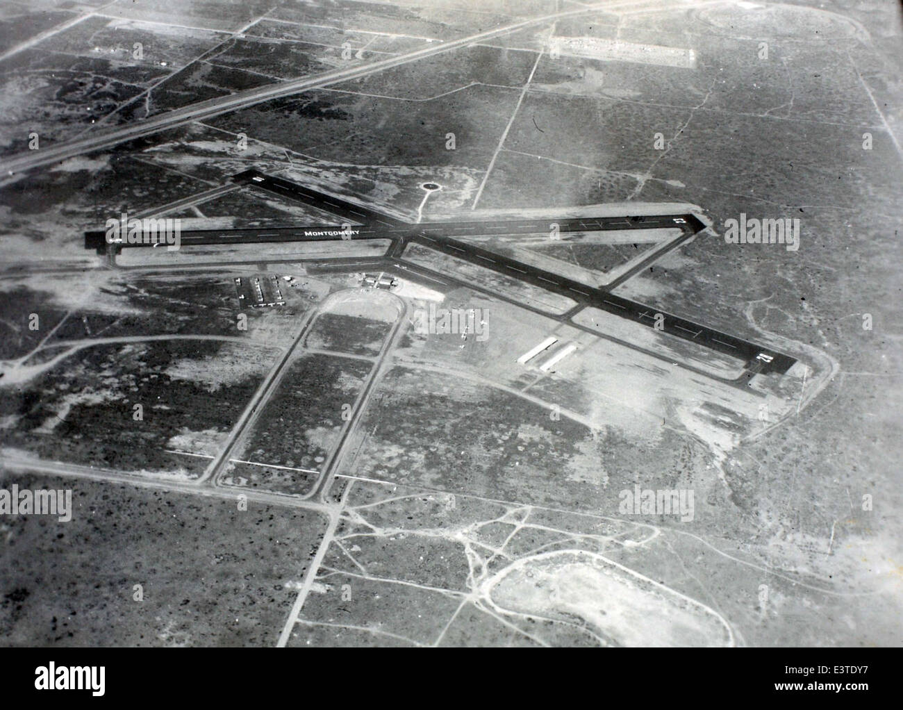 This photo shows the runway at Montgomery Field, a general aviation ...