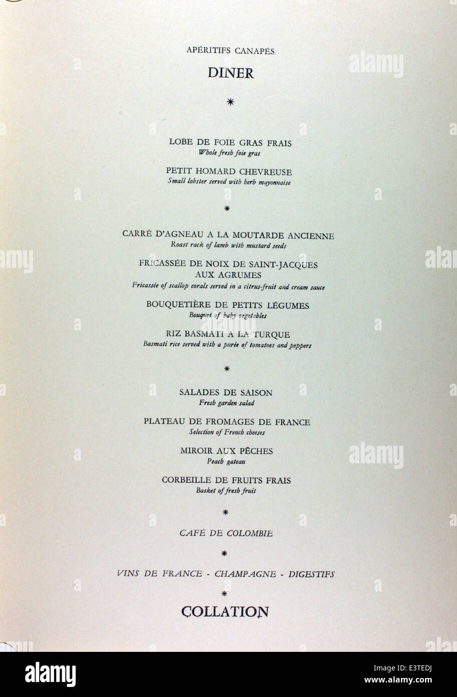 This collection of Air France airline menus highlights the company’s ...