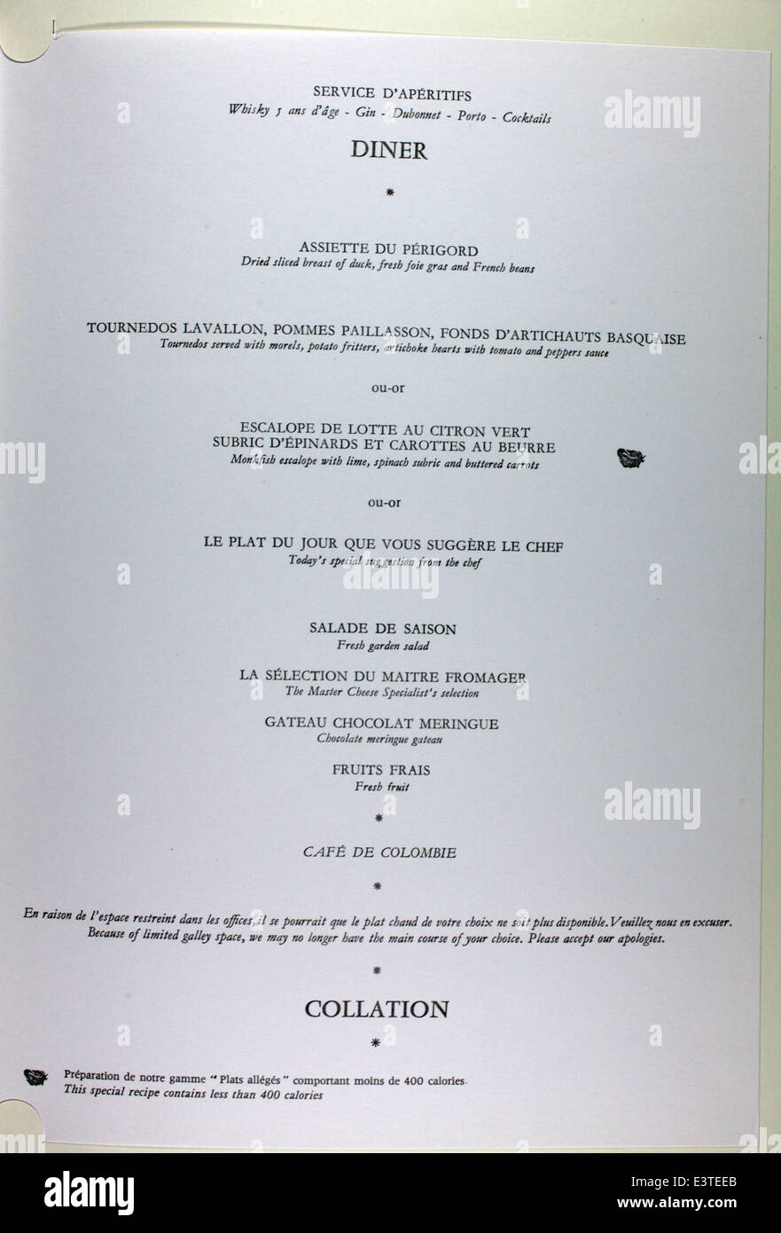 The Air France Menu Collection offers a glimpse into the airline’s in ...