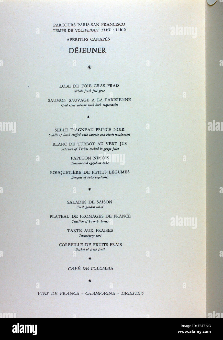 The Air France Menu Collection showcases a series of historical airline ...