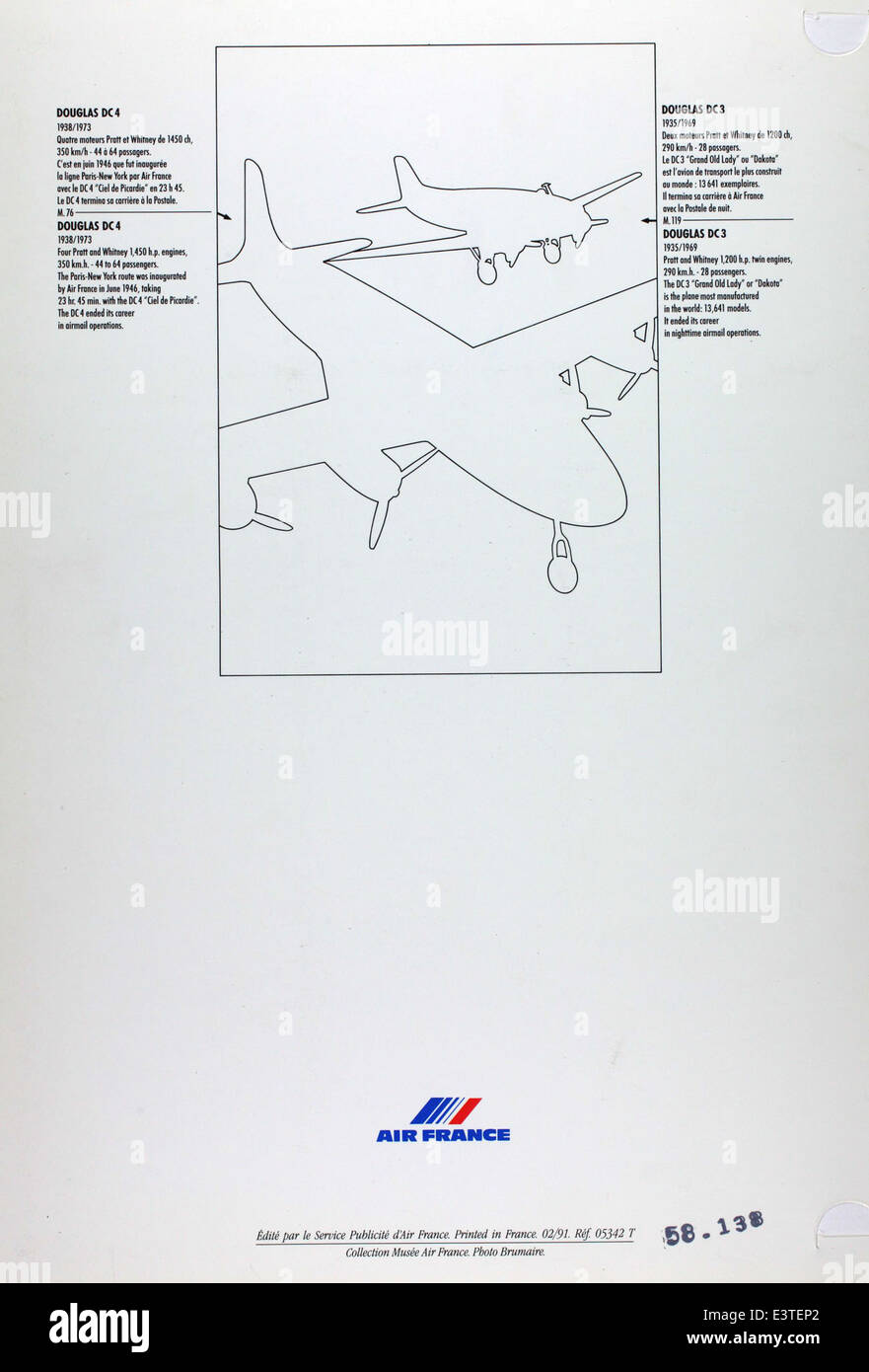 This collection of Air France airline menus showcases the evolution of ...
