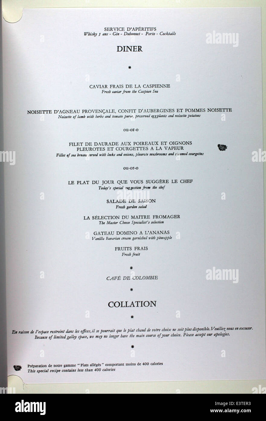 1950s menus hi-res stock photography and images - Alamy