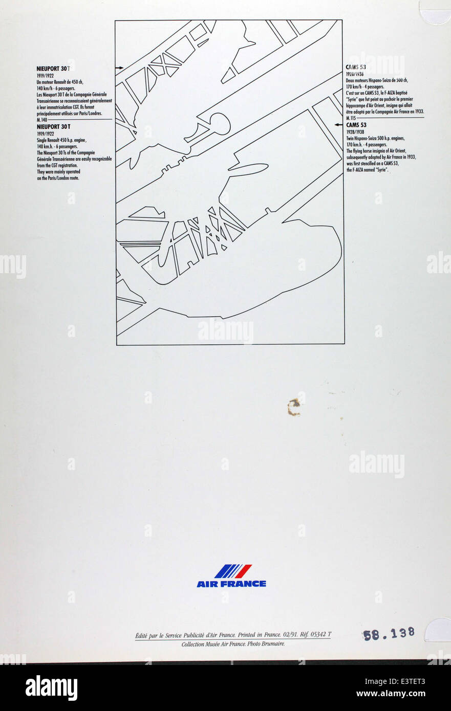 The Air France Menu Collection features a series of airline menus used ...