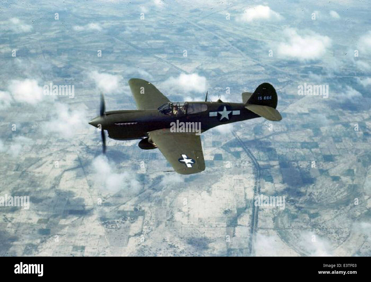 The Curtiss P-40E, serial number 41-5664, was a key fighter aircraft ...