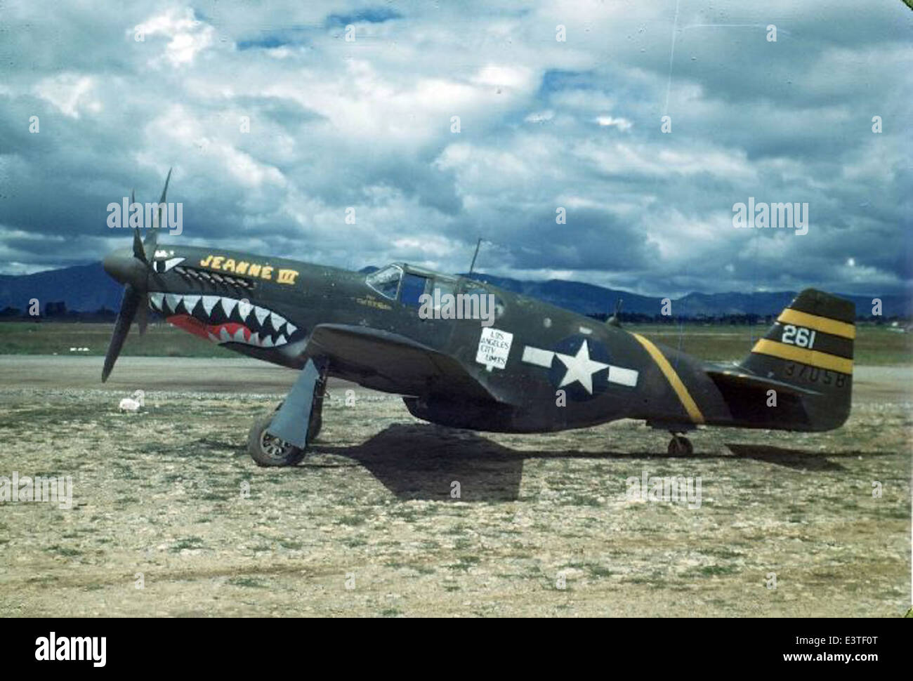 The North American P-51B Mustang, serial number 43-7058, was flown by ...