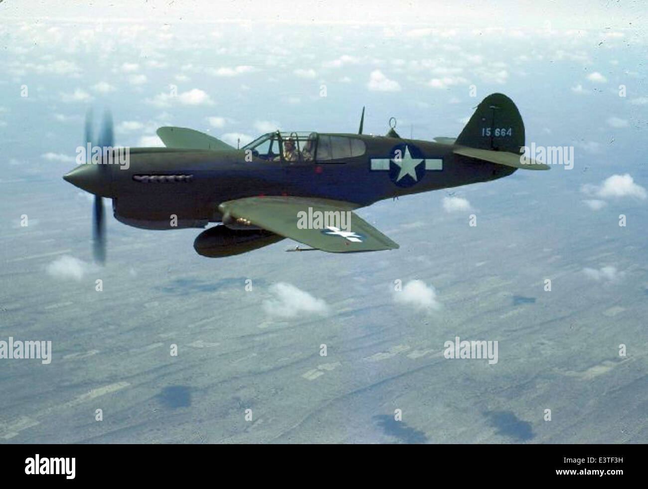 The Curtiss P-40E, registered 41-5664, was a prominent World War II ...