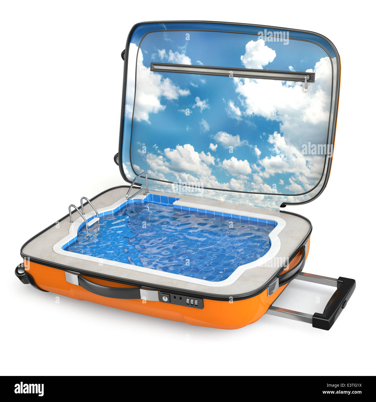 Swimming pool in resort Cut Out Stock Images & Pictures - Alamy