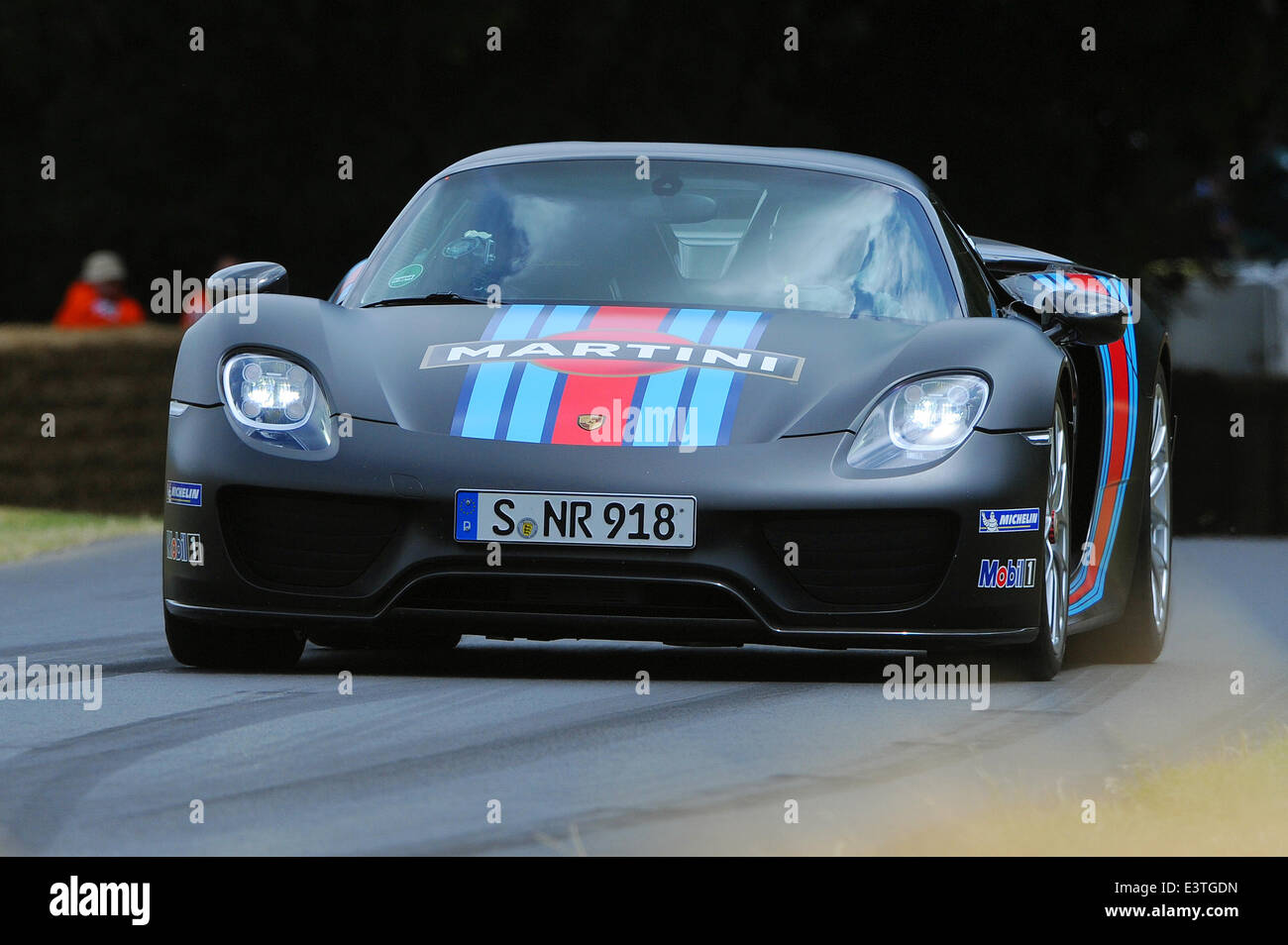 Goodwood, UK. 28th June, 2014. Porsche 918 Spyder Weissach Package with ...