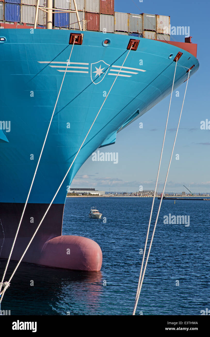 Bow of a container ship Stock Photo - Alamy