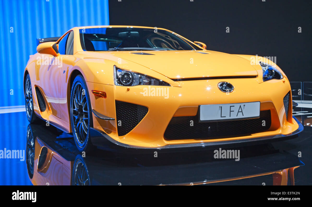 GENEVA - MARCH 8: The Lexus(Toyota) LFA on display at the 81st ...