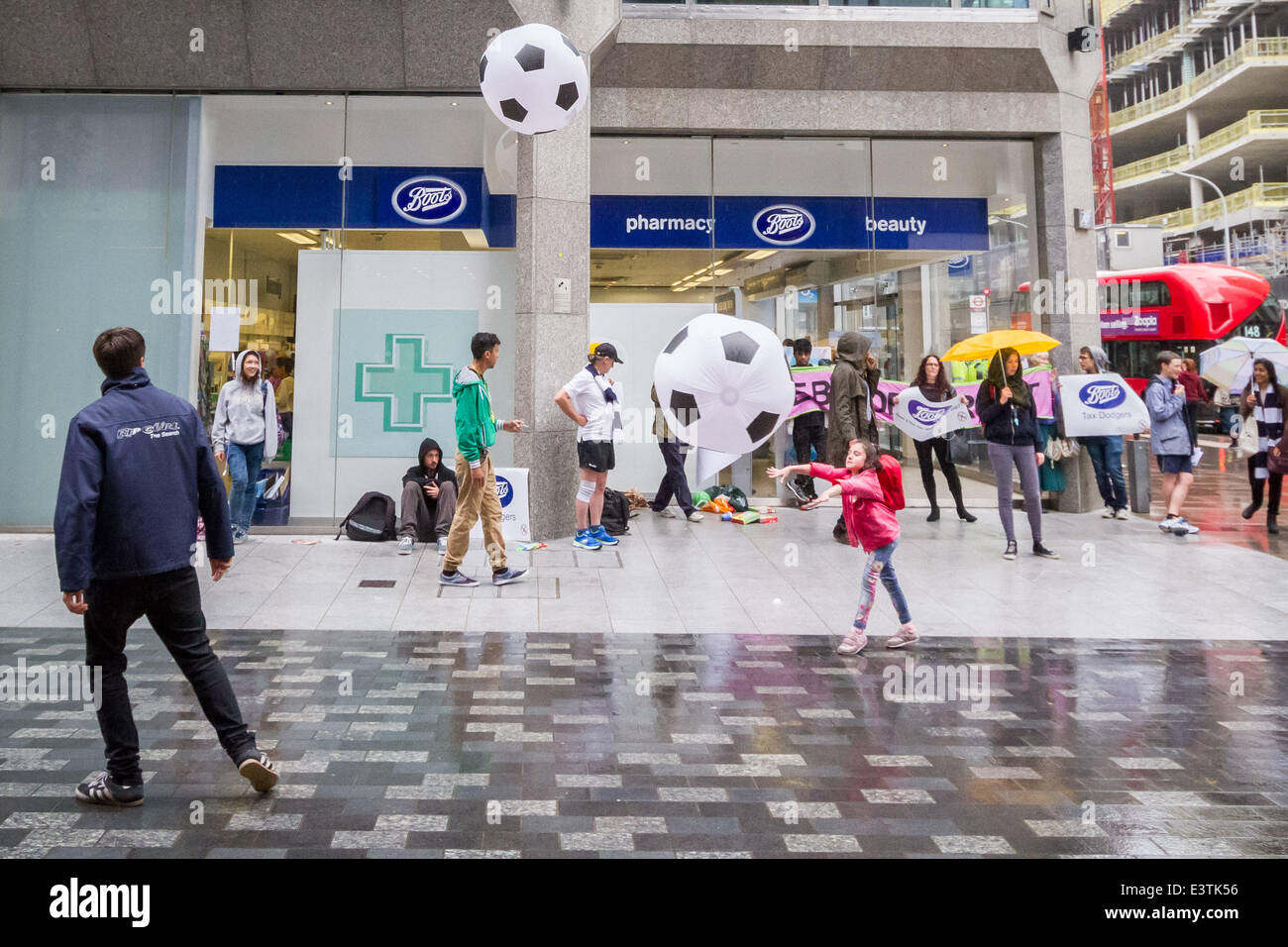 ‘Boot Out Boots’ Protest by UK Uncut over Tax Dodging in London Stock ...