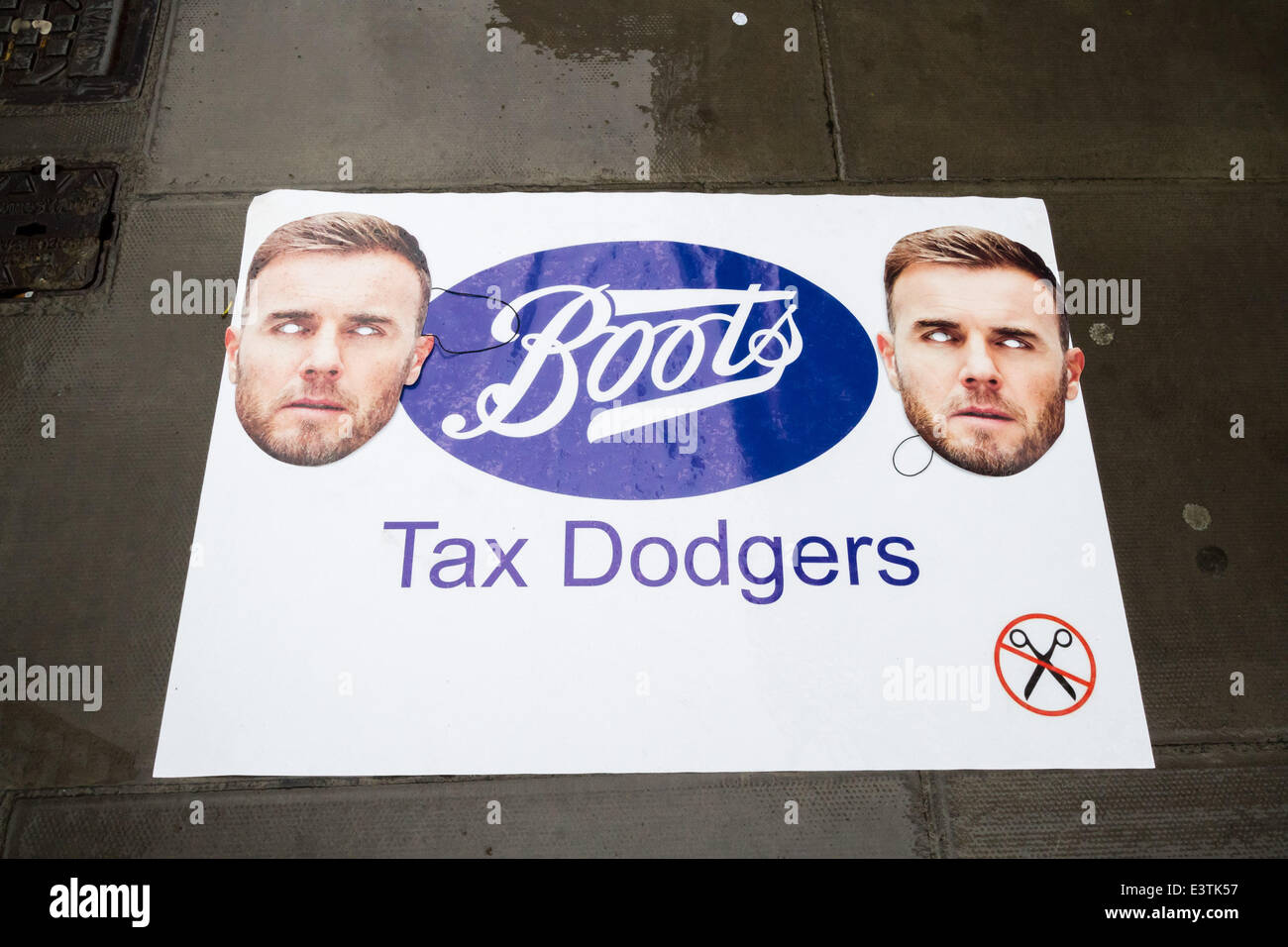 ‘Boot Out Boots’ Protest by UK Uncut over Tax Dodging in London Stock ...