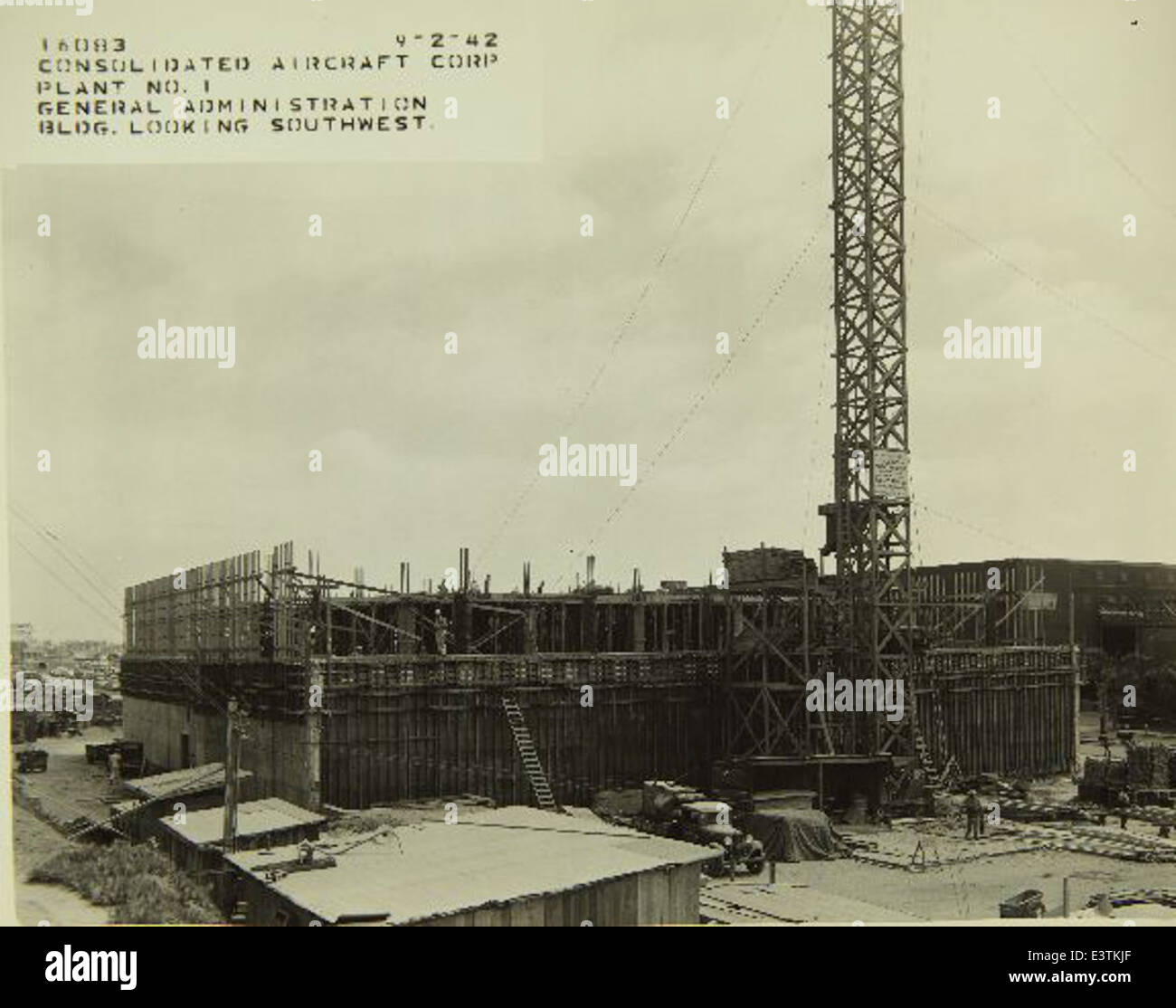 The construction of the administration building at the Consolidated ...