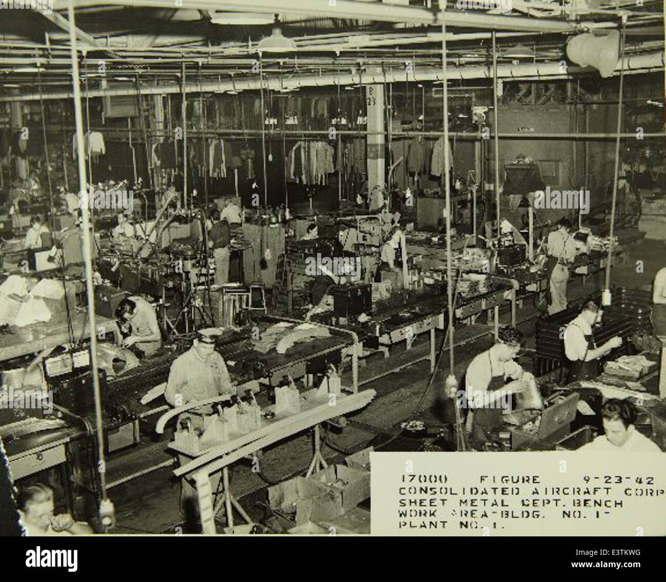 This factory scene from the Consolidated/Convair plant in San Diego ...