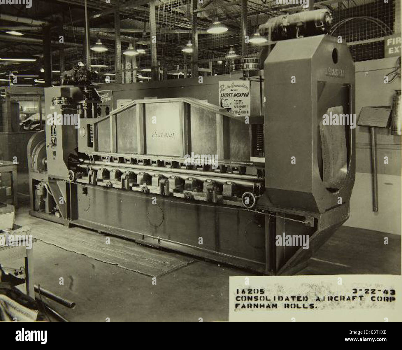 This image shows factory scenes from the Consolidated/Convair Aircraft ...