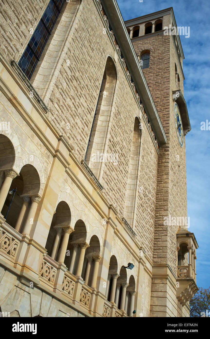 Winthrop Hall, University of Western Australia in Perth. A close up ...