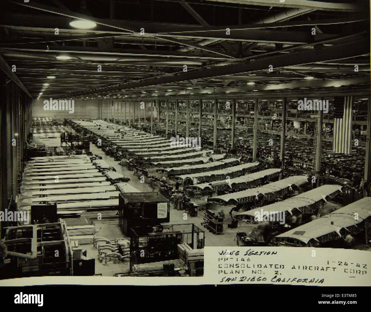 Plant #2 at Consolidated/Convair Aircraft Factory in San Diego played a ...