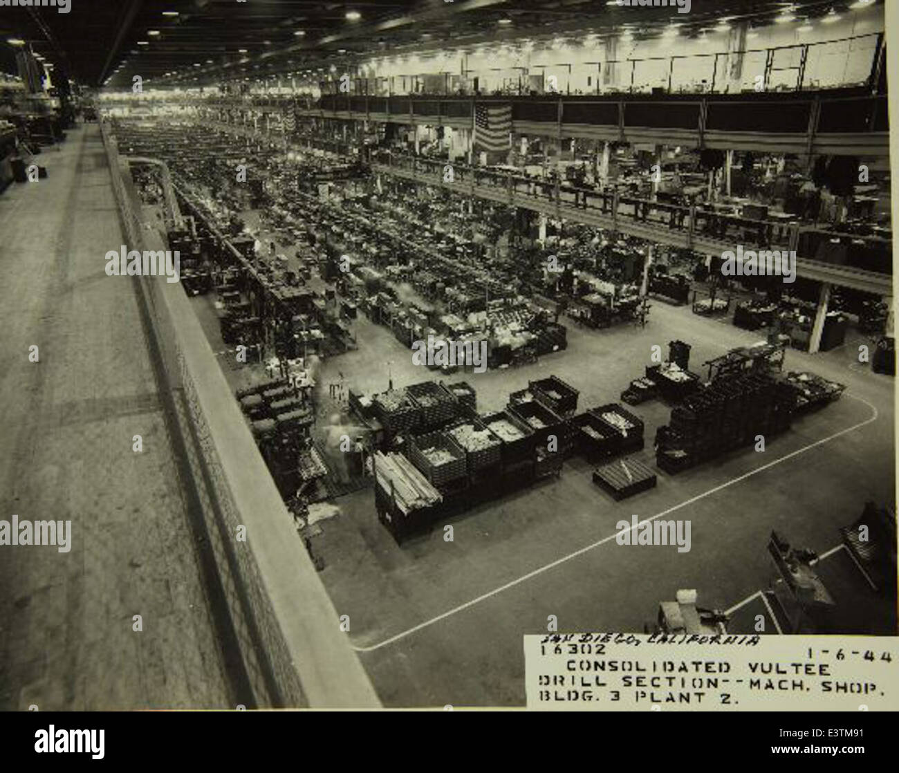 This photo showcases the B-24 Liberator being assembled at the ...